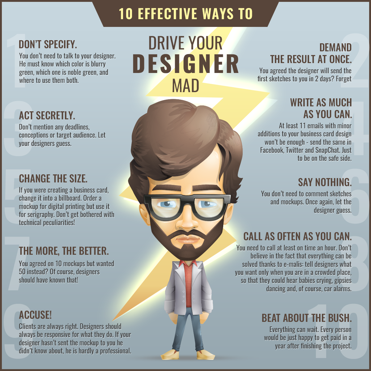 10 Effective Ways To Drive Your Designer Mad | DesignContest